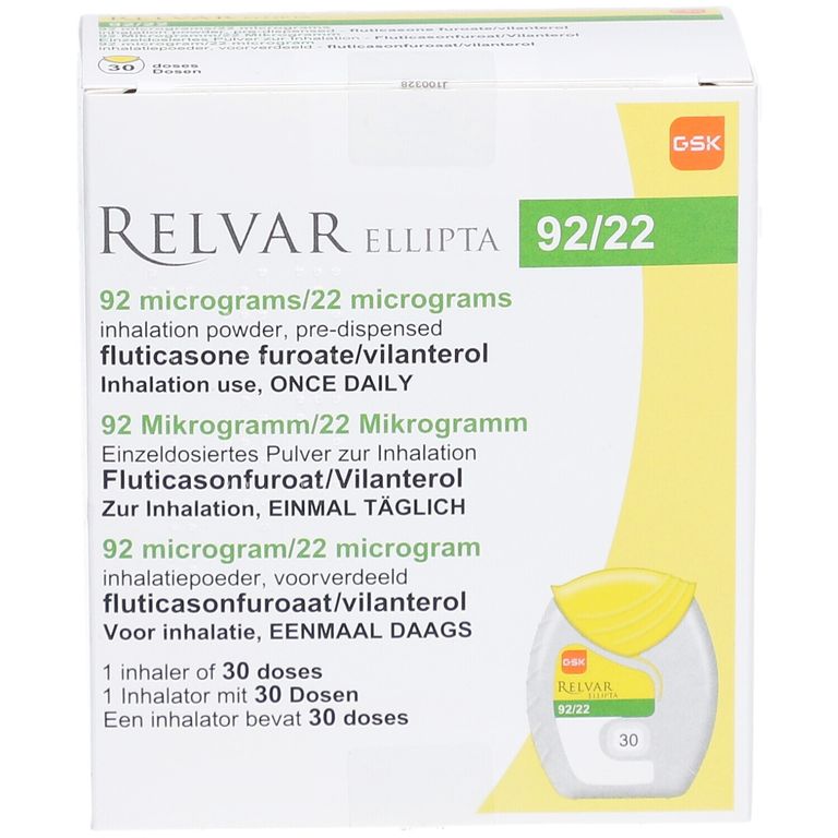 RELVAR® ELLIPTA® 92 Mikrogramm/22 Mikrogramm 1x30 St mit dem E-Rezept ...