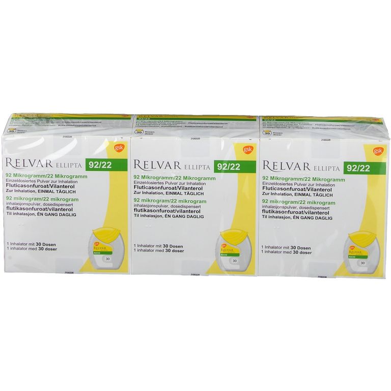 RELVAR® ELLIPTA® 92 Mikrogramm/22 Mikrogramm 3x30 St mit dem E-Rezept ...