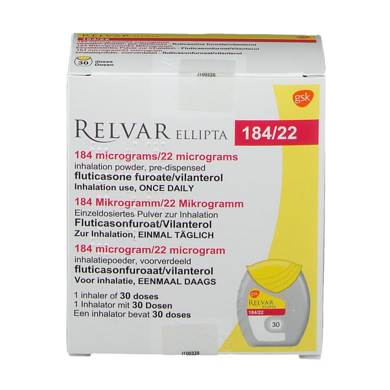 RELVAR® ELLIPTA® 184 Mikrogramm/22 Mikrogramm 1x30 St mit dem E-Rezept ...