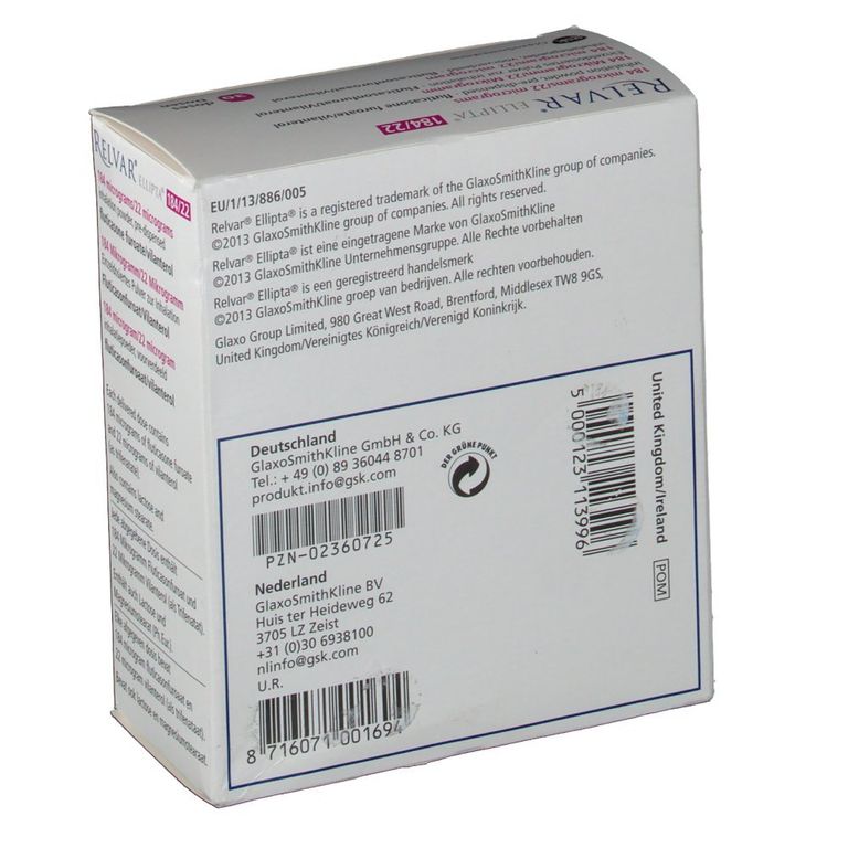 RELVAR® ELLIPTA® 184 Mikrogramm/22 Mikrogramm 1x30 St mit dem E-Rezept ...