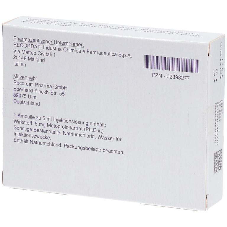 Beloc® i.v. 5 mg/5 ml 5x5 ml mit dem E-Rezept kaufen - Shop Apotheke