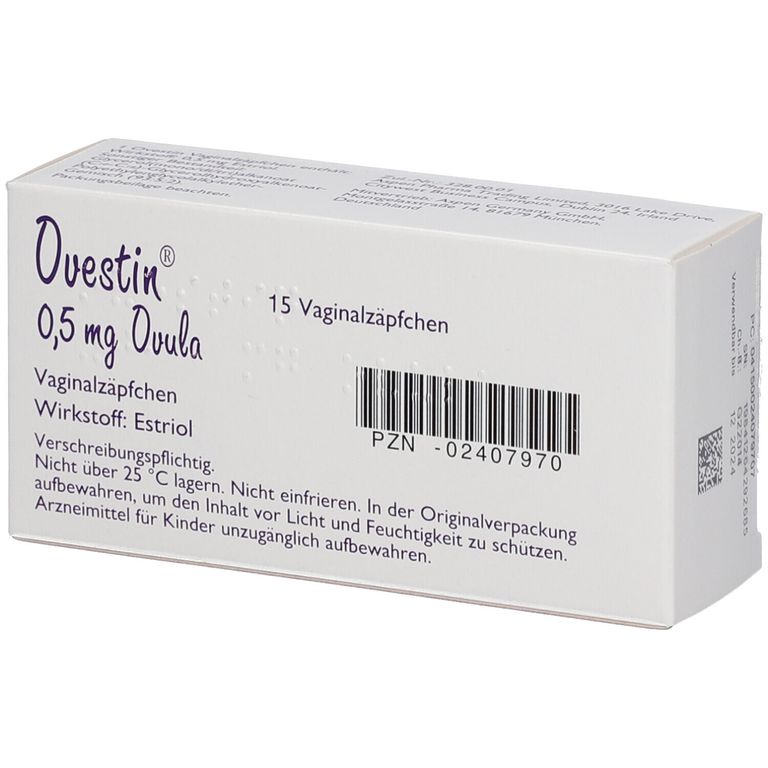 Ovestin® 0,5 mg Ovula 15 St mit dem E-Rezept kaufen - Shop Apotheke