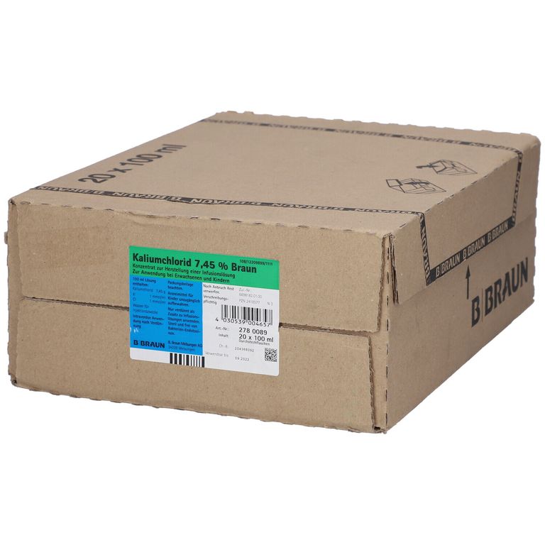 Kaliumchlorid 7,45 % Braun 20x100 ml mit dem E-Rezept kaufen - Shop ...