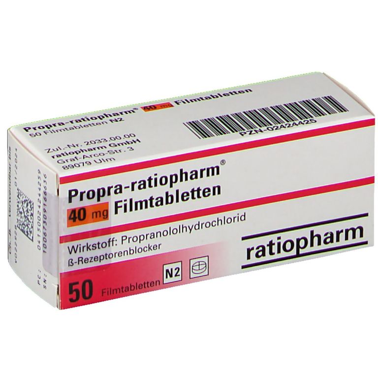 Propra-ratiopharm® 40 mg 50 St mit dem E-Rezept kaufen - Shop Apotheke