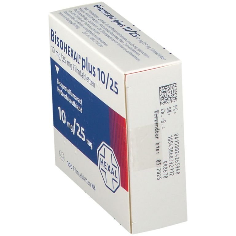 BisoHEXAL® plus 10/25 100 St mit dem E-Rezept kaufen - Shop Apotheke