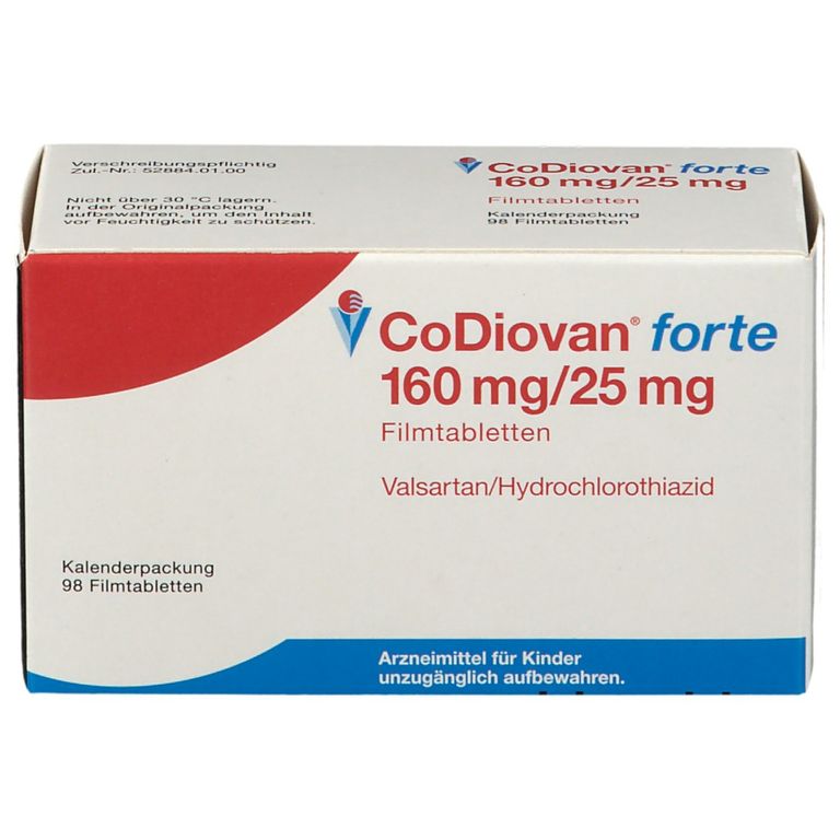 CoDiovan® Forte 160 mg/25 mg 98 St mit dem E-Rezept kaufen - Shop Apotheke