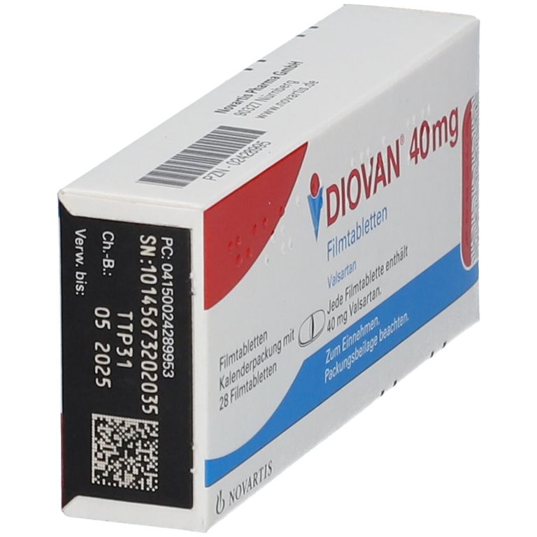 Diovan® 40 mg 28 St mit dem E-Rezept kaufen - Shop Apotheke