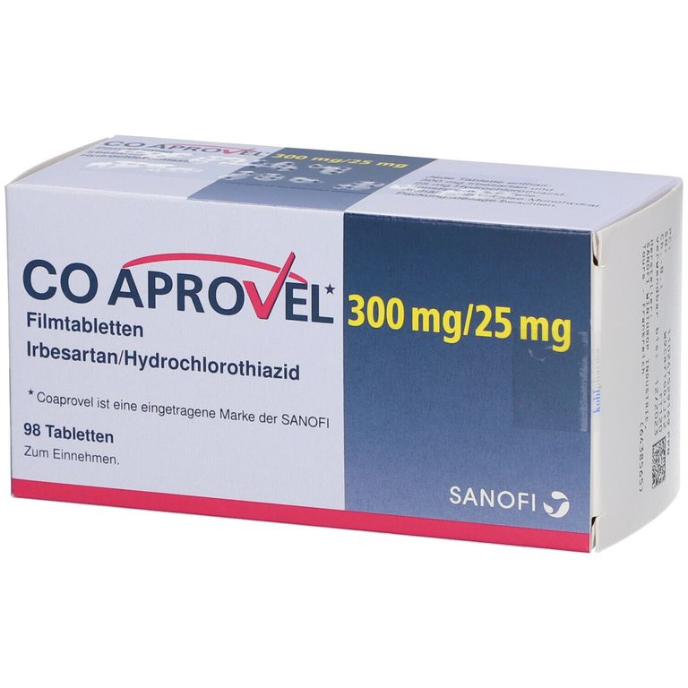 COAPROVEL 300 mg/25 mg 98 St mit dem E-Rezept kaufen - Shop Apotheke