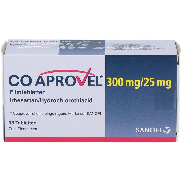 COAPROVEL 300 mg/25 mg 98 St mit dem E-Rezept kaufen - Shop Apotheke
