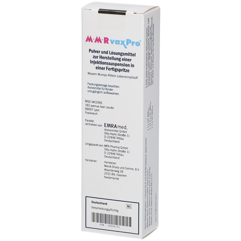 MMR Vaxpro 0,5 ml mit dem E-Rezept kaufen - Shop Apotheke