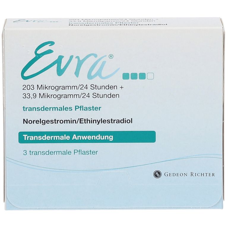 Evra® 203 µg/24 Stunden + 33,9 µg/24 Stunden 3 St mit dem E-Rezept ...