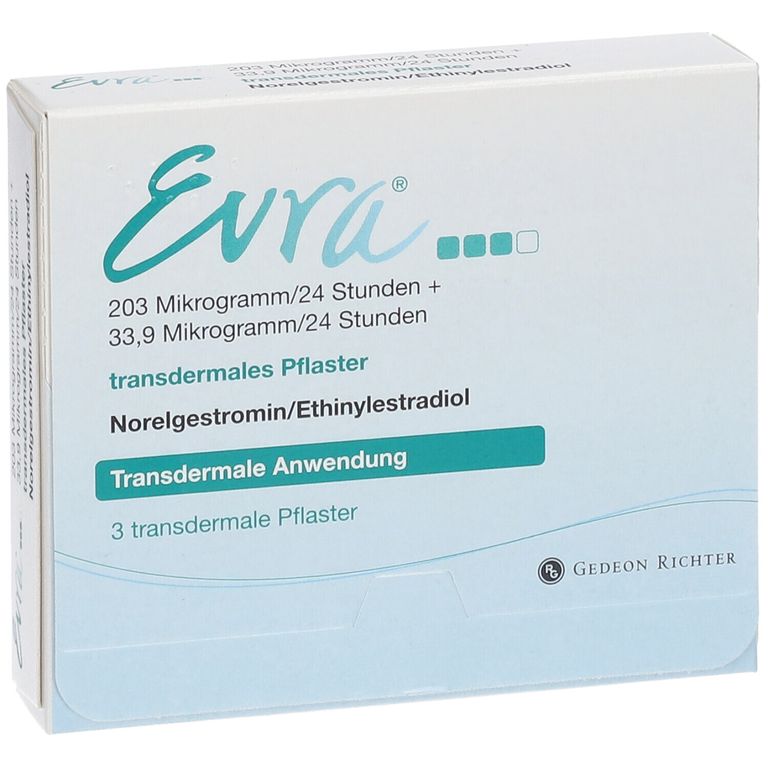 Evra® 203 µg/24 Stunden + 33,9 µg/24 Stunden 3 St mit dem E-Rezept ...