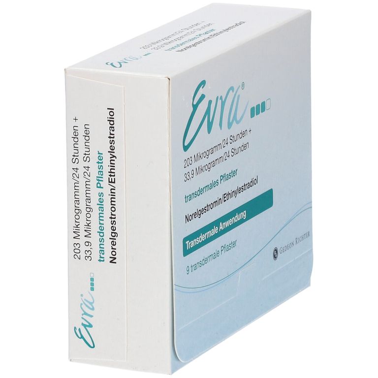 Evra® 203 µg/24 Stunden + 33,9 µg/24 Stunden 9 St mit dem E-Rezept ...