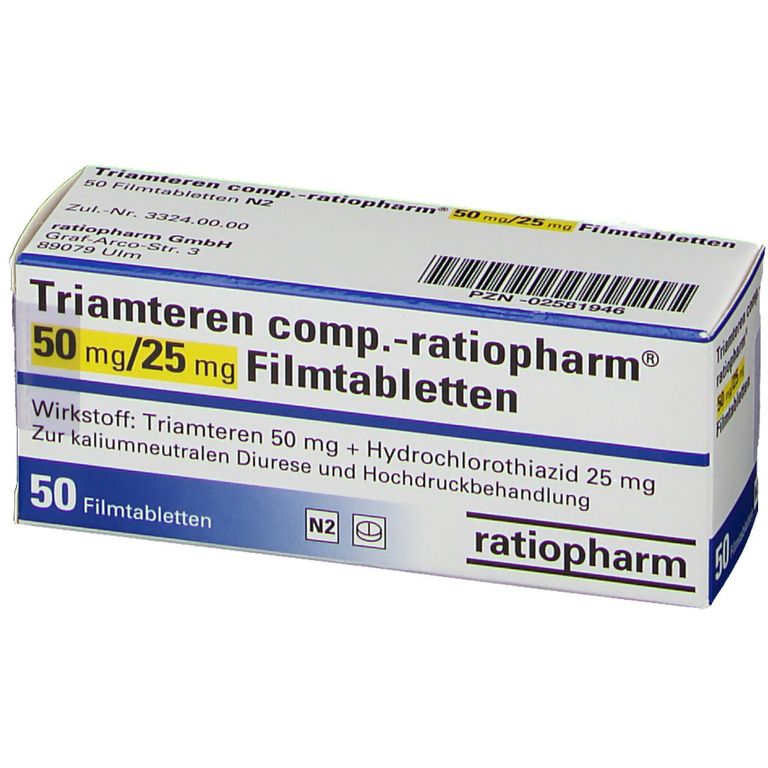 Triamteren comp.-ratiopharm® 50 mg/25 mg 50 St mit dem E-Rezept kaufen ...