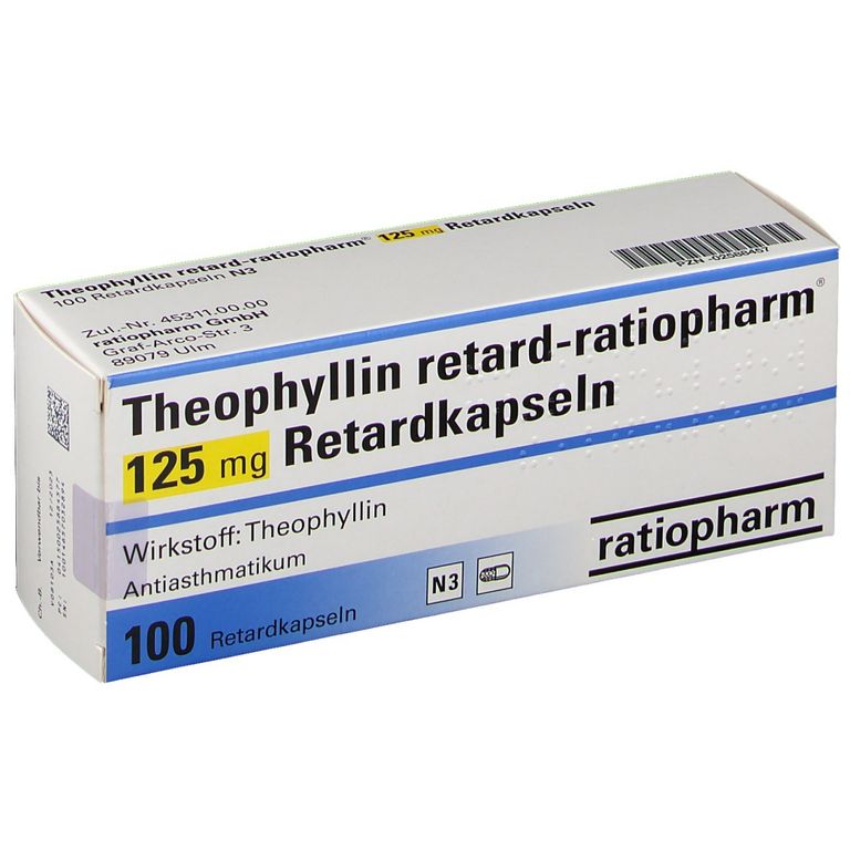Theophyllin retard-ratiopharm® 125 mg 100 St mit dem E-Rezept kaufen ...
