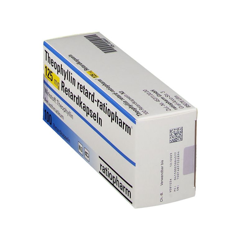 Theophyllin retard-ratiopharm® 125 mg 100 St mit dem E-Rezept kaufen ...