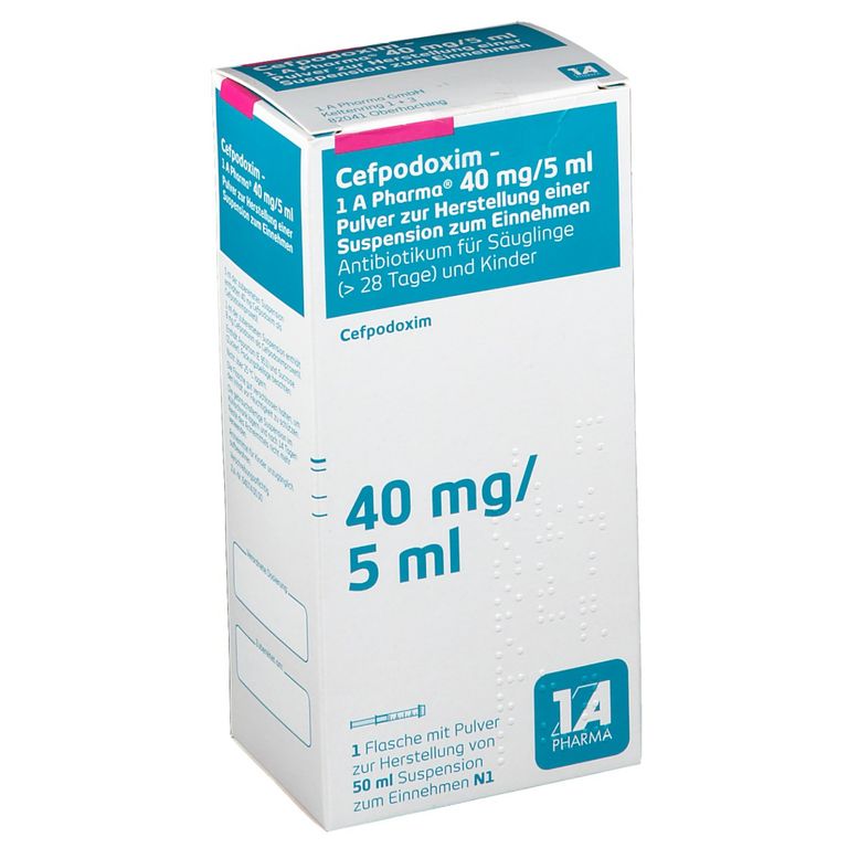 Cefpodoxim 1A Phar40Mg/5Ml 50 ml mit dem E-Rezept kaufen - Shop Apotheke