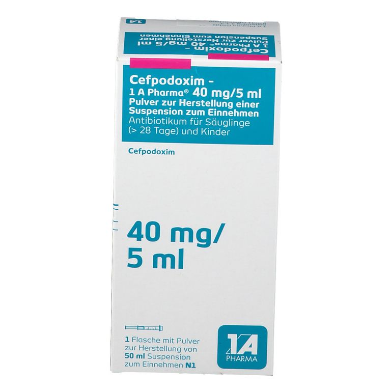 Cefpodoxim 1A Phar40Mg/5Ml 50 ml mit dem E-Rezept kaufen - Shop Apotheke