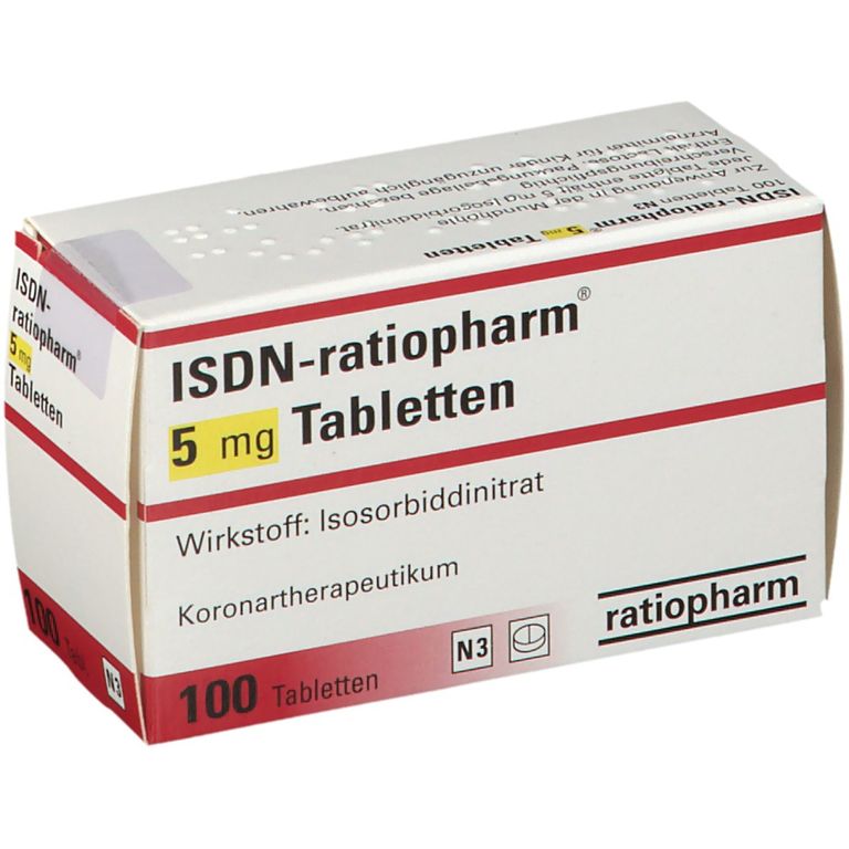 ISDN-ratiopharm® 5 mg 100 St mit dem E-Rezept kaufen - Shop Apotheke