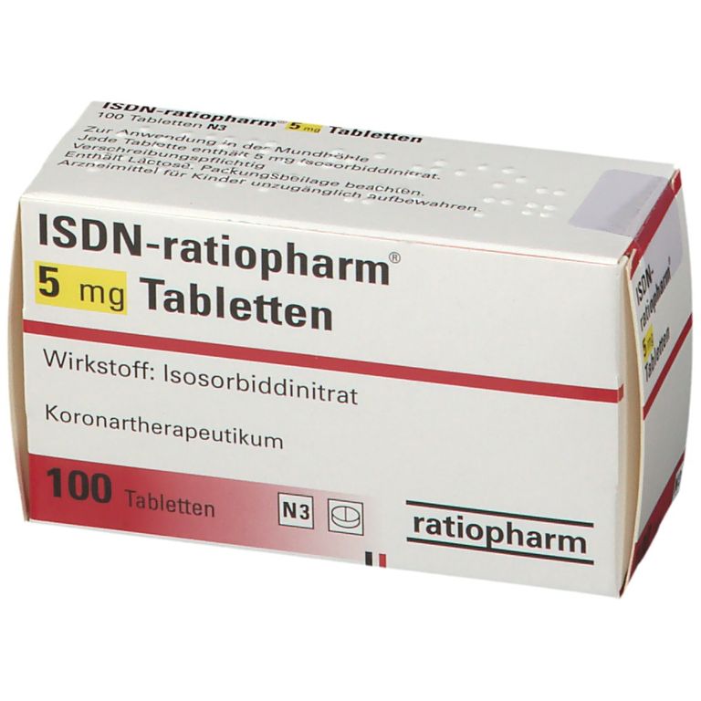 ISDN-ratiopharm® 5 mg 100 St mit dem E-Rezept kaufen - Shop Apotheke