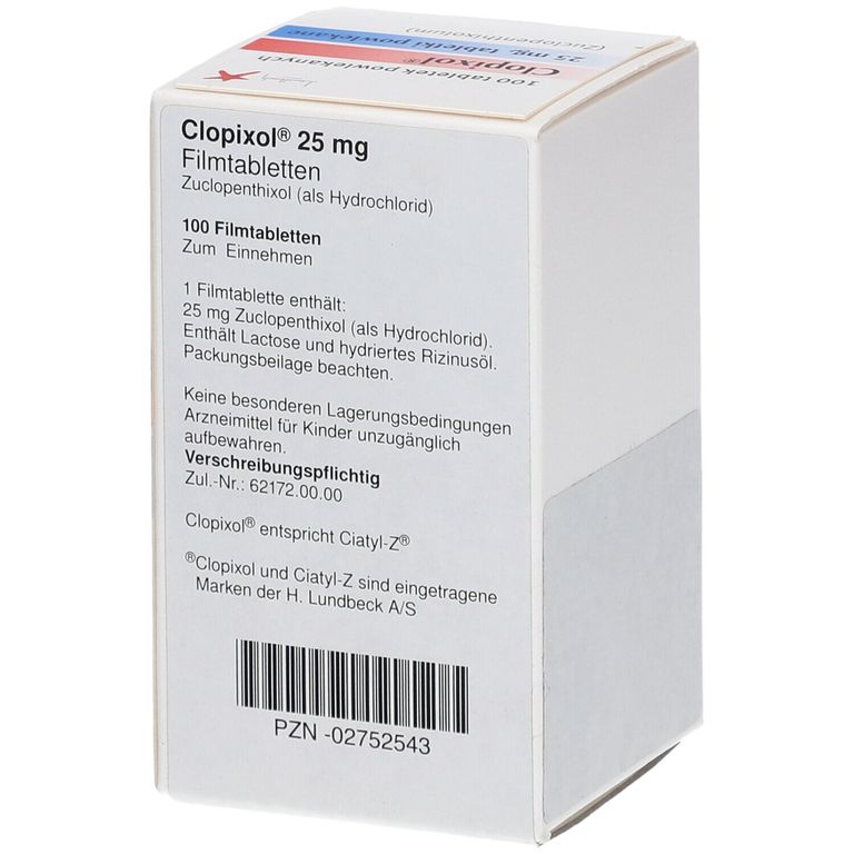 Clopixol 25 mg 100 St mit dem E-Rezept kaufen - Shop Apotheke