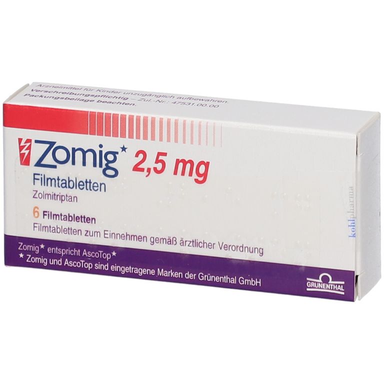 ZOMIG 2,5 mg 6 St mit dem E-Rezept kaufen - Shop Apotheke