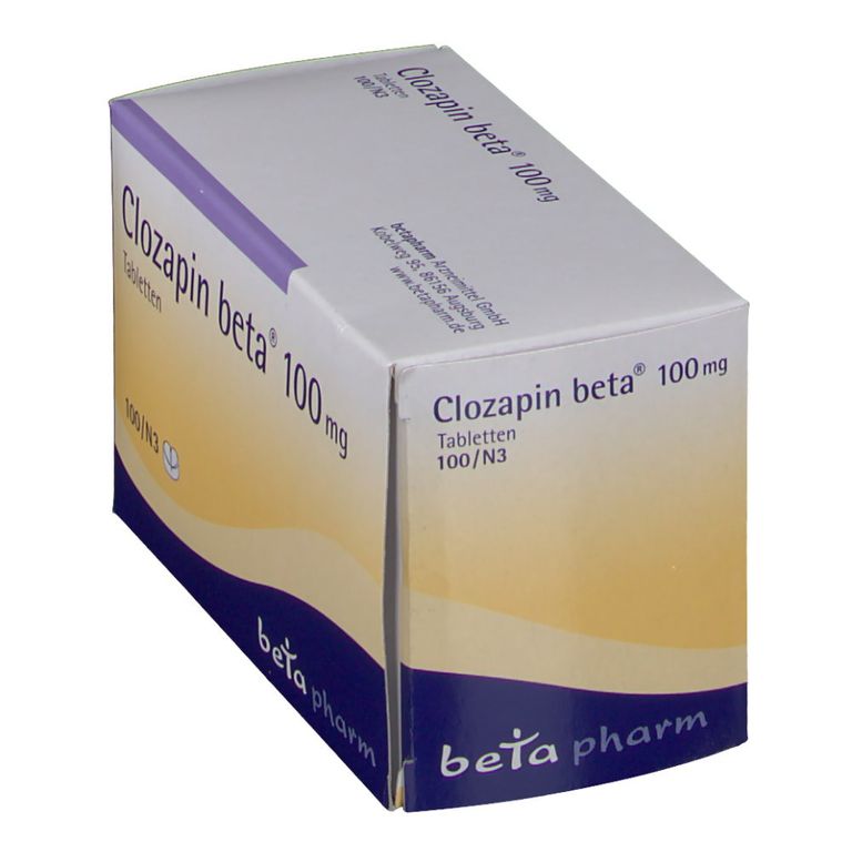 Clozapin beta® 100 mg 100 St mit dem E-Rezept kaufen - Shop Apotheke