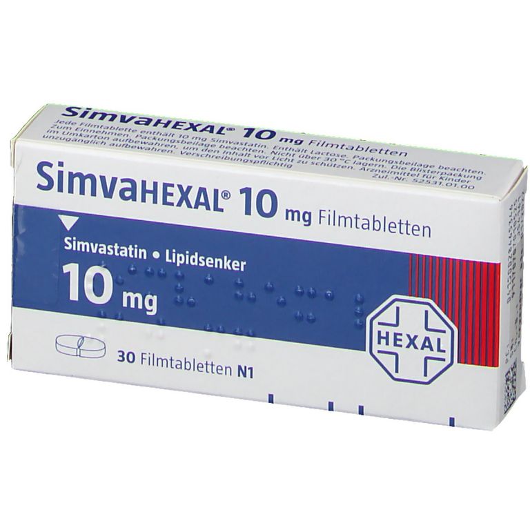 SimvaHEXAL® 10 mg 30 St mit dem E-Rezept kaufen - Shop Apotheke
