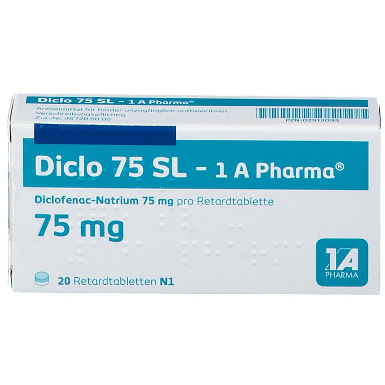 Diclo 75 Sl 1A Pharma® 20 St mit dem E-Rezept kaufen - Shop Apotheke