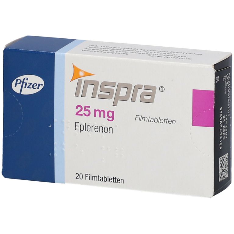 Inspra 25 mg 20 St mit dem E-Rezept kaufen - Shop Apotheke