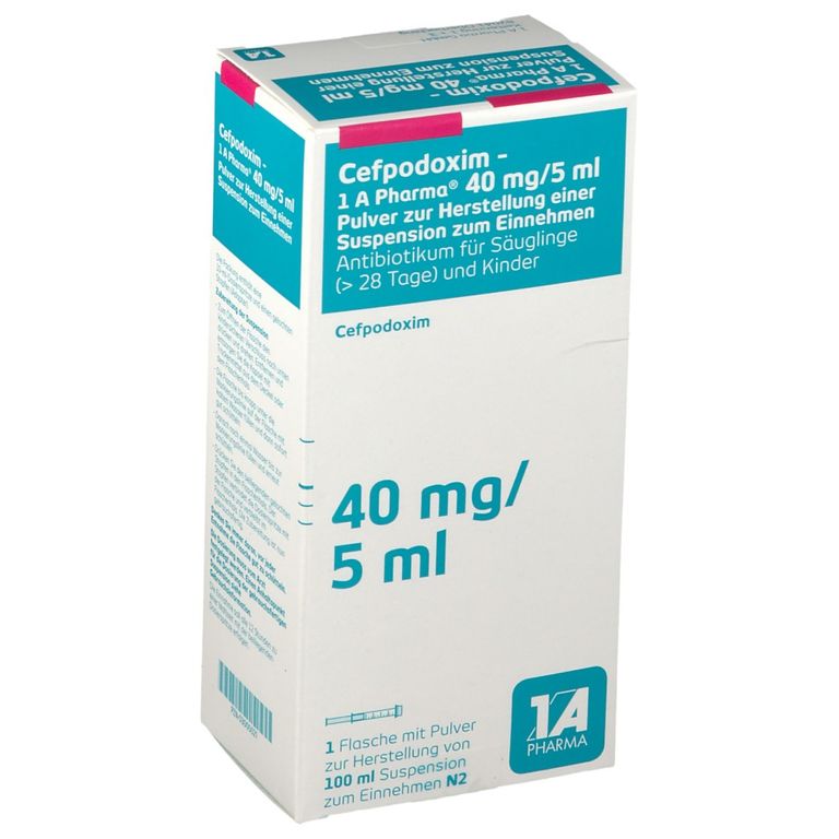 Cefpodoxim 1A Phar40Mg/5Ml 100 ml mit dem E-Rezept kaufen - Shop Apotheke