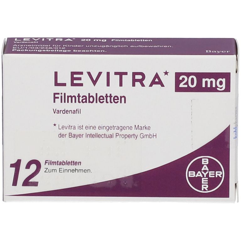 LEVITRA 20 mg Filmtabletten 12 St mit dem E-Rezept kaufen - Shop Apotheke