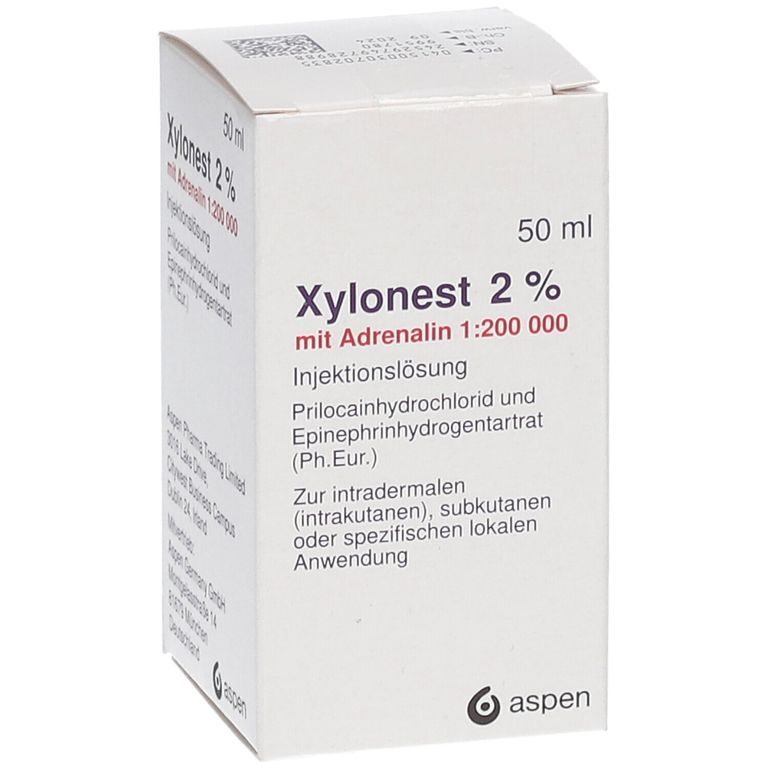 Xylonest® 2 % mit Adrenalin 1:200 000 50 ml mit dem E-Rezept kaufen ...