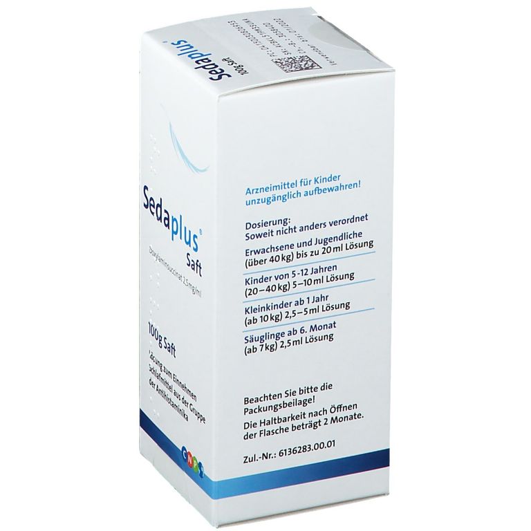 Sedaplus® Saft 2,5 mg/ml 100 g mit dem E-Rezept kaufen - Shop Apotheke