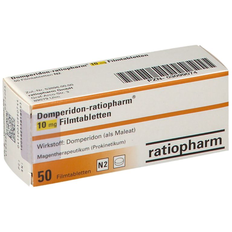 Domperidon-ratiopharm® 10 mg 50 St mit dem E-Rezept kaufen - Shop Apotheke