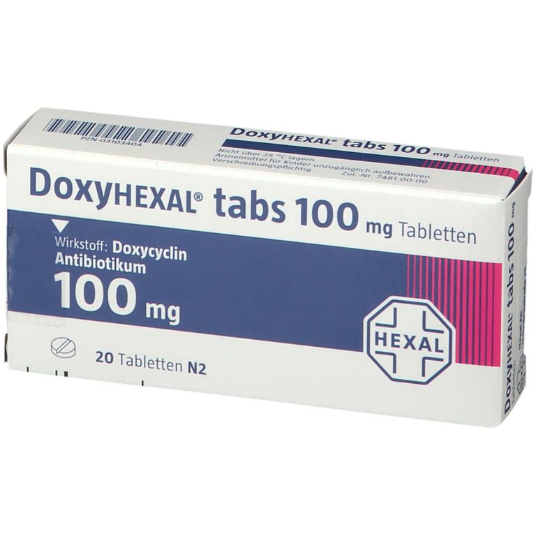 DoxyHEXAL® tabs 100 mg 20 St mit dem E-Rezept kaufen - Shop Apotheke