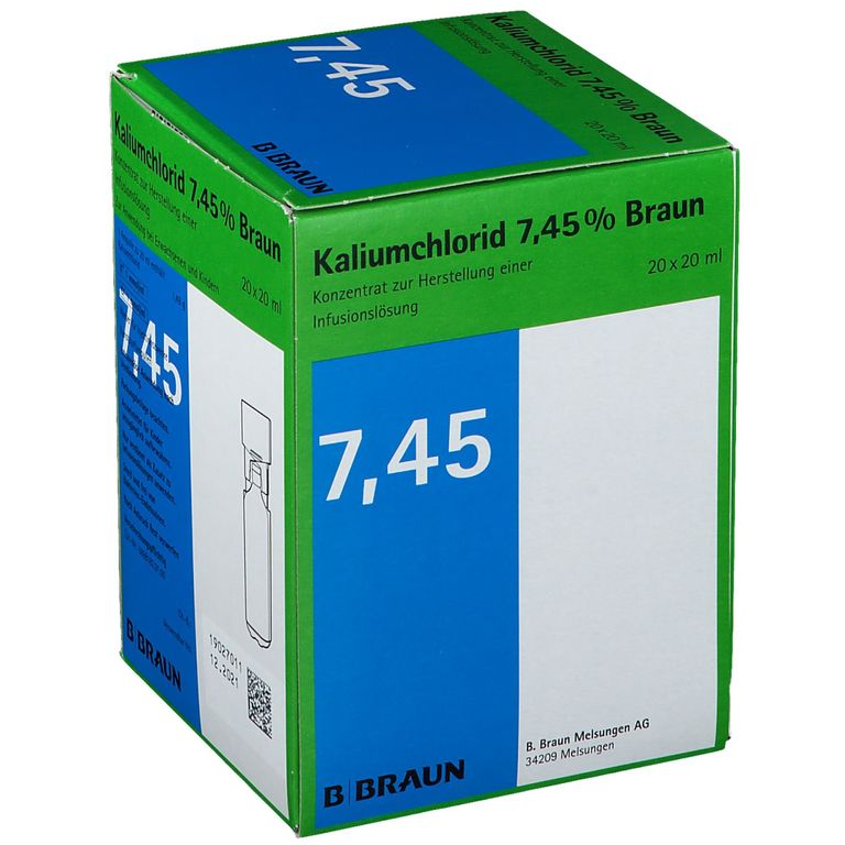 Kaliumchlorid 7,45 % Braun 20x20 ml mit dem E-Rezept kaufen - Shop Apotheke