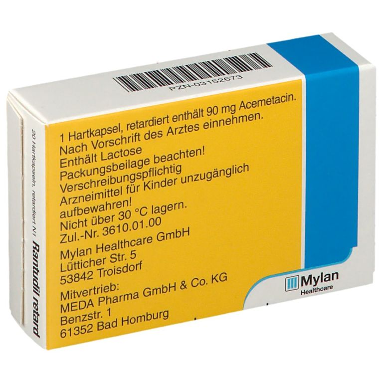 Rantudil® retard 90 mg 20 St mit dem E-Rezept kaufen - Shop Apotheke