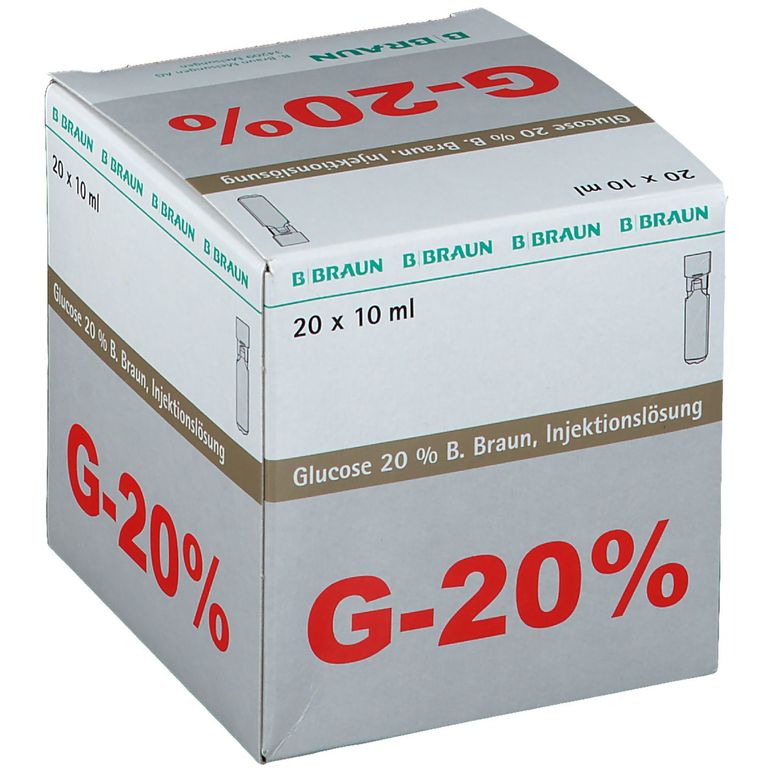 Glucose 20 % Braun Mini-Plasco® connect 20x10 ml - Shop Apotheke