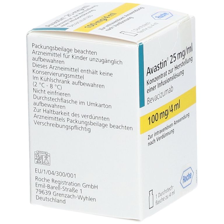 Avastin 25 mg/ml 100 mg 1 St mit dem E-Rezept kaufen - Shop Apotheke