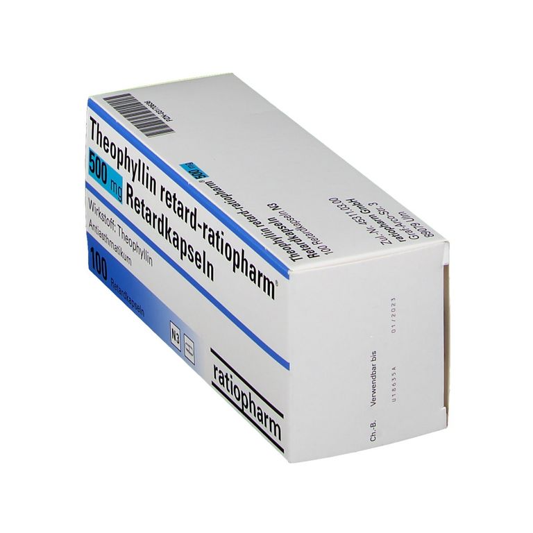 Theophyllin retard-ratiopharm® 500 mg 100 St mit dem E-Rezept kaufen ...