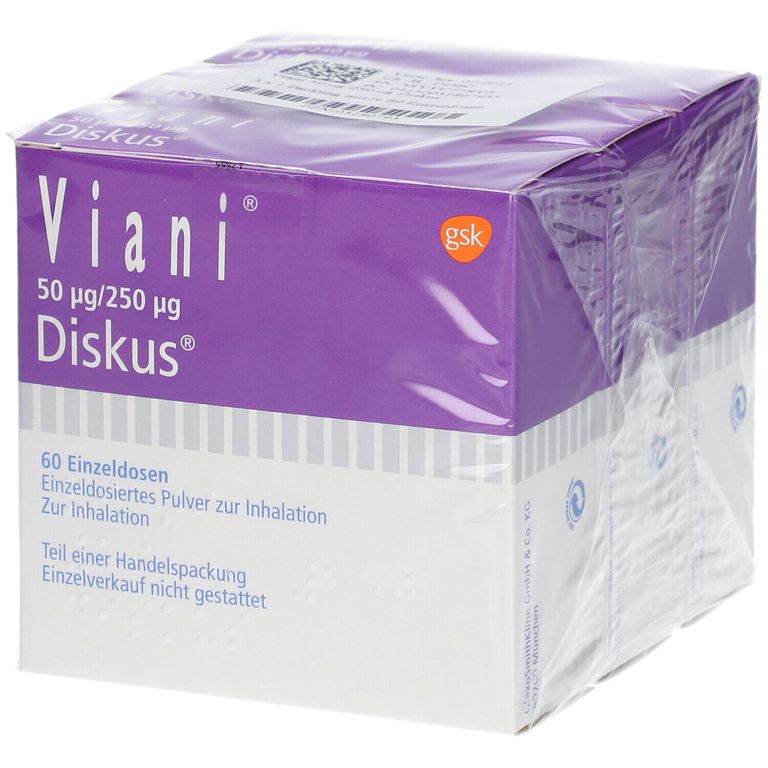 Viani® 50 ug/250 ug Diskus® 3x60 St mit dem E-Rezept kaufen - Shop Apotheke