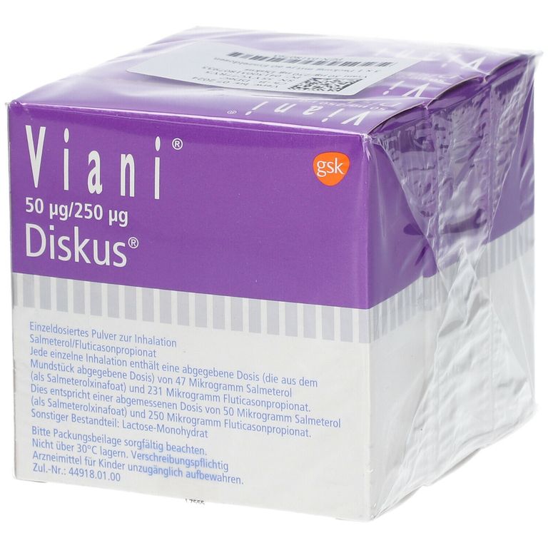 Viani® 50 ug/250 ug Diskus® 3x60 St mit dem E-Rezept kaufen - Shop Apotheke