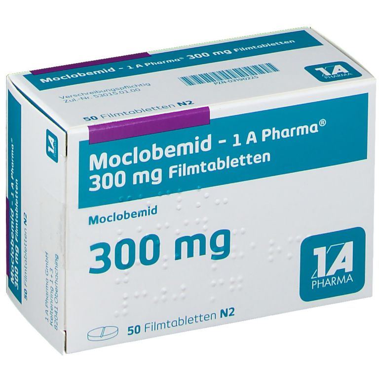 Moclobemid - 1 A Pharma® 300 mg 50 St mit dem E-Rezept kaufen - Shop ...