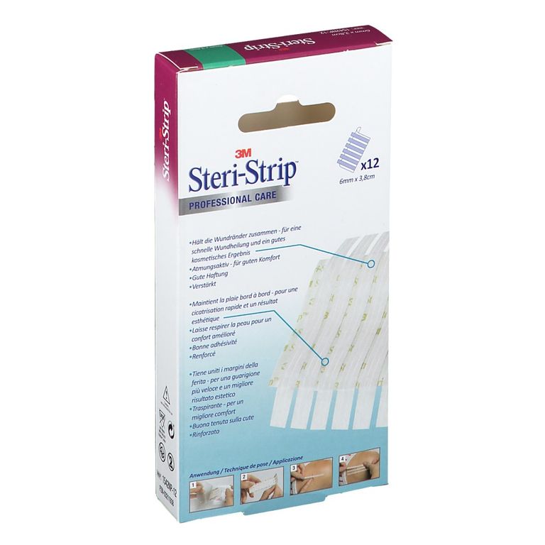 Steri Strip steril 6 mm x 38 mm 12x6 St - Shop Apotheke