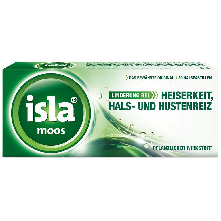 isla moos Halspastillen bei Halskratzen und Reizhusten 30 St - Shop ...