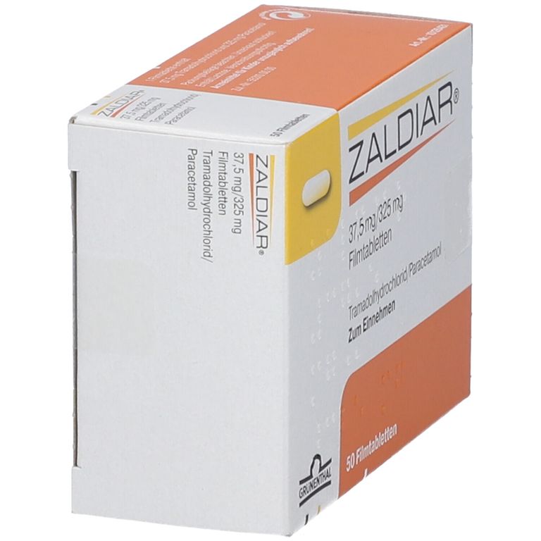 ZALDIAR® 37,5 mg/325 mg 50 St mit dem E-Rezept kaufen - Shop Apotheke