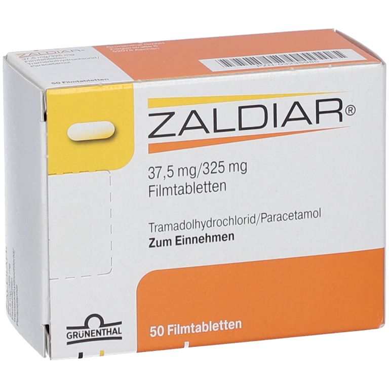 ZALDIAR® 37,5 mg/325 mg 50 St mit dem E-Rezept kaufen - Shop Apotheke