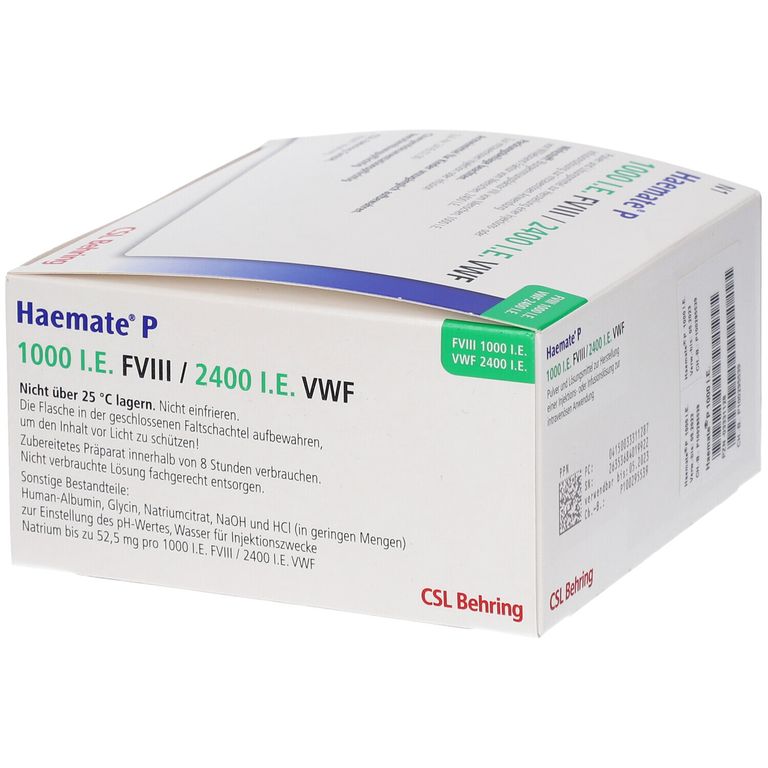 Haemate P 1000 I.E. 1 St mit dem E-Rezept kaufen - Shop Apotheke