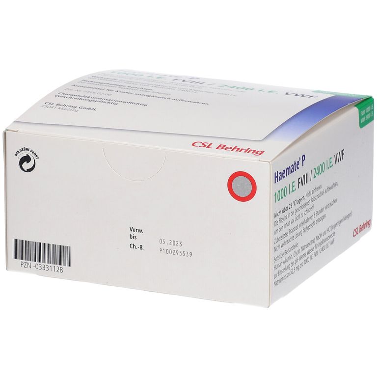 Haemate P 1000 I.E. 1 St mit dem E-Rezept kaufen - Shop Apotheke
